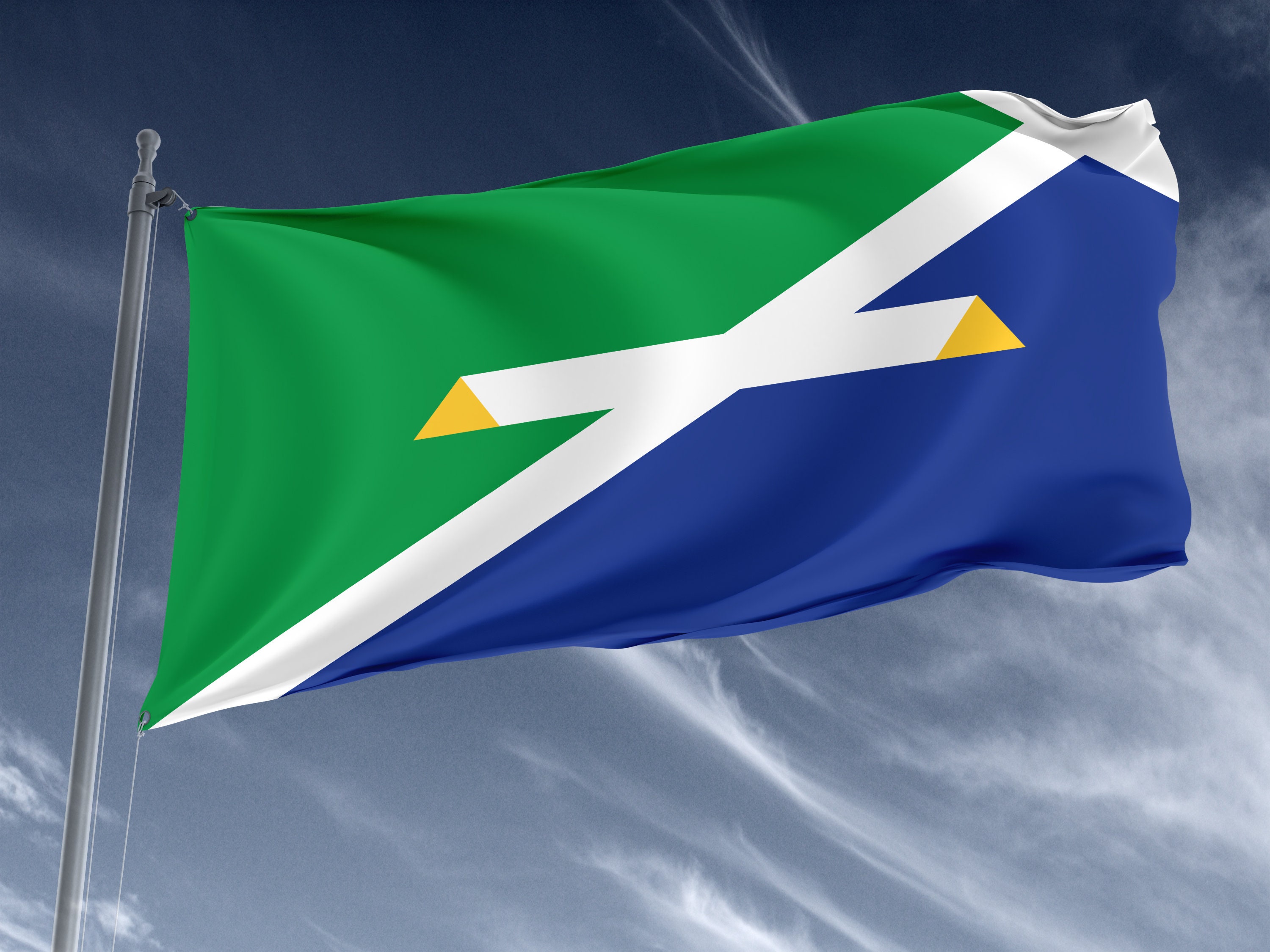 Fishers, Indiana Flag, Unique Design Print, Double Seams, Bright ...