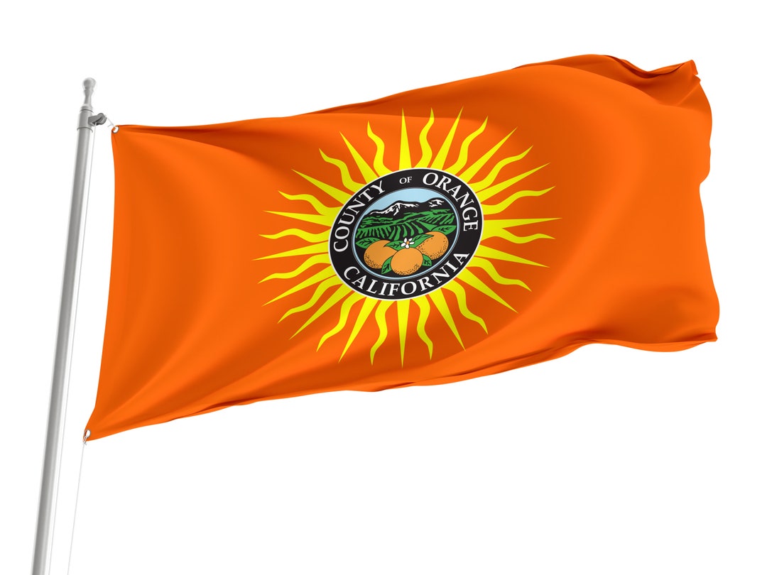 Orange County, California Flag, Unique Design Print, Double Seams ...