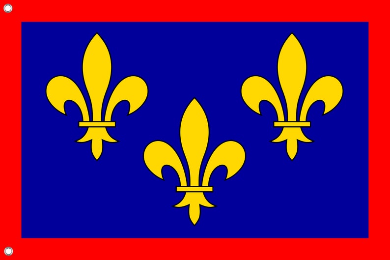 Flag of Anjou With Brass Grommets, France, Unique Design Print, Double ...