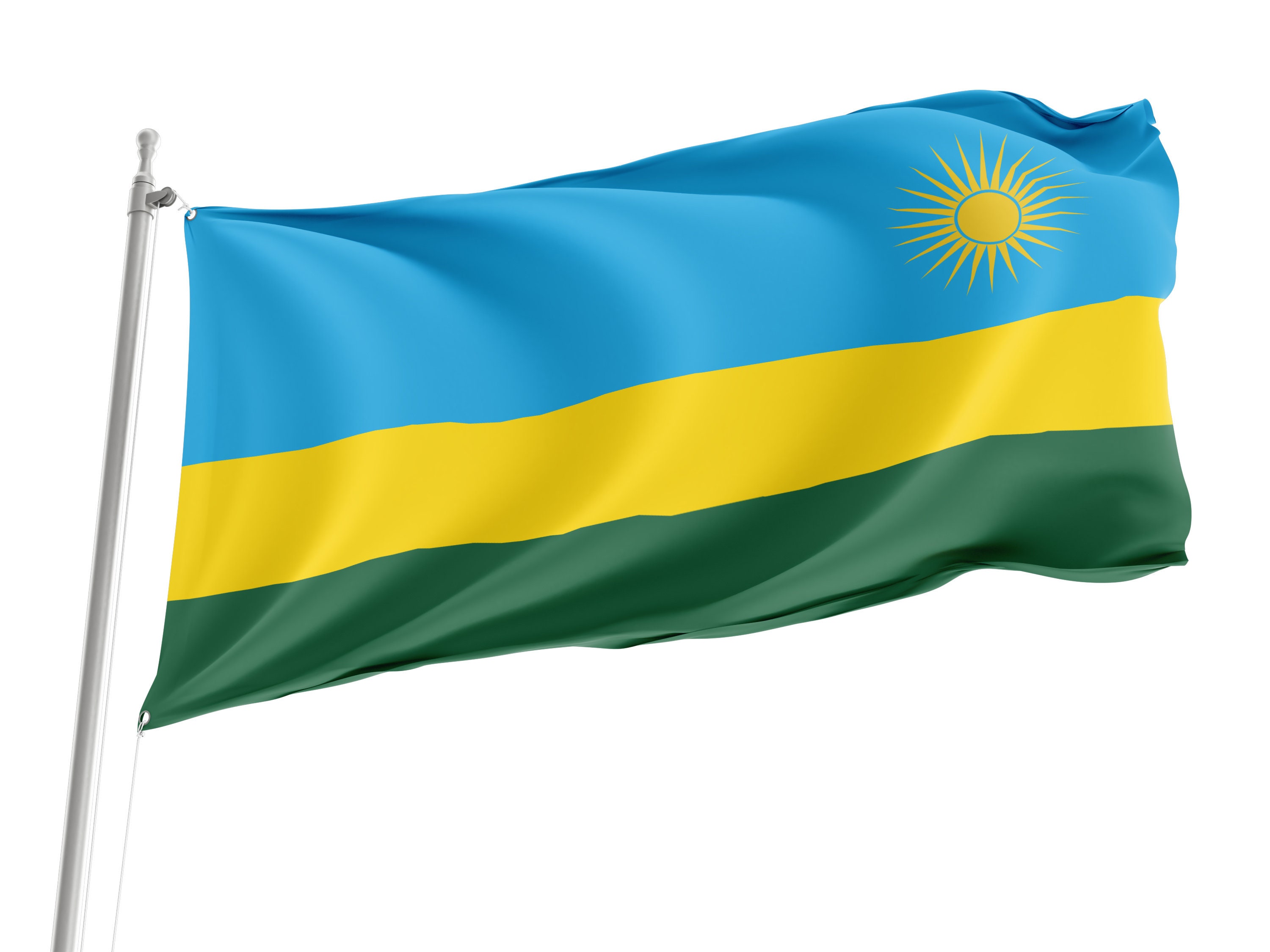 Flag of Rwanda Patriotic Flags Unique Design Print Flags - Etsy