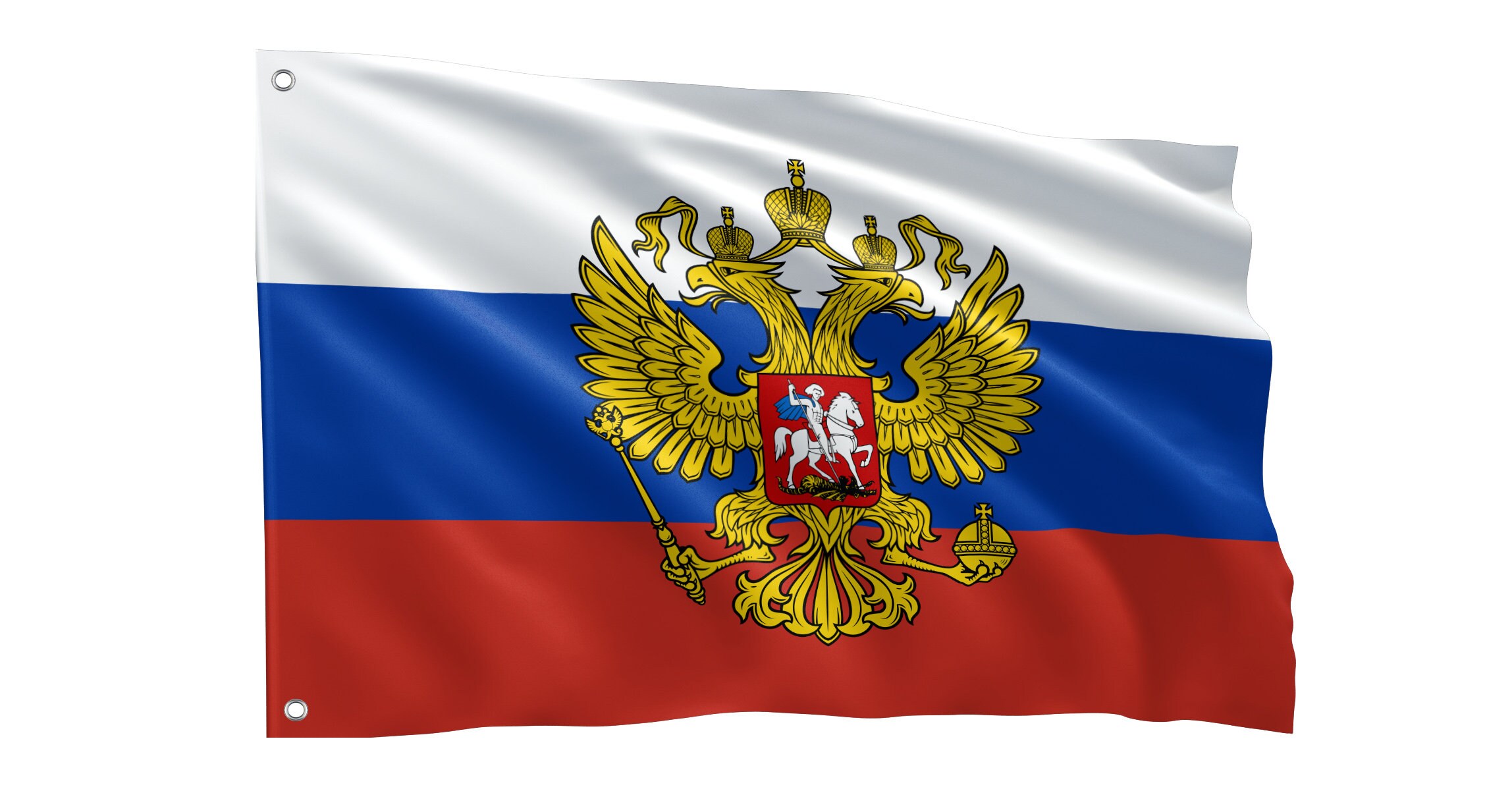 Flag of Russia Crest, Patriotic Flags, Unique Design Print, Flags for ...