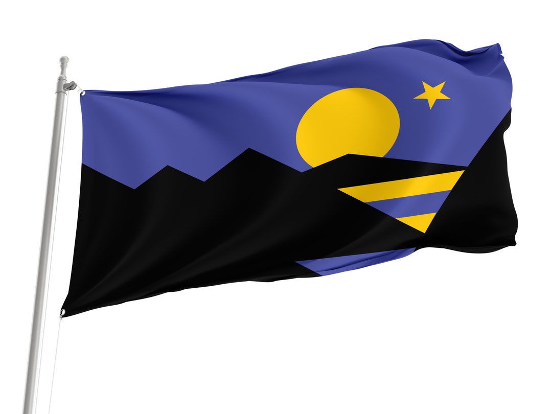 Julian, California Flag, Unique Design Print, Double Seams, Bright ...