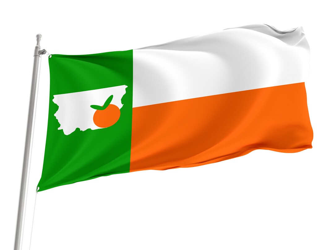 Orange County, Texas Flag, Unique Design Print, Double Seams, Bright ...