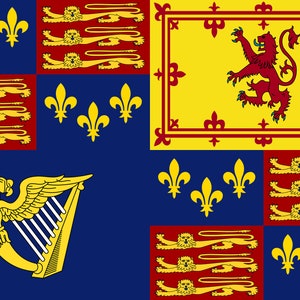 Royal Standard of England Flag (1603-1649): Unique Design, 3x5 Ft - Etsy