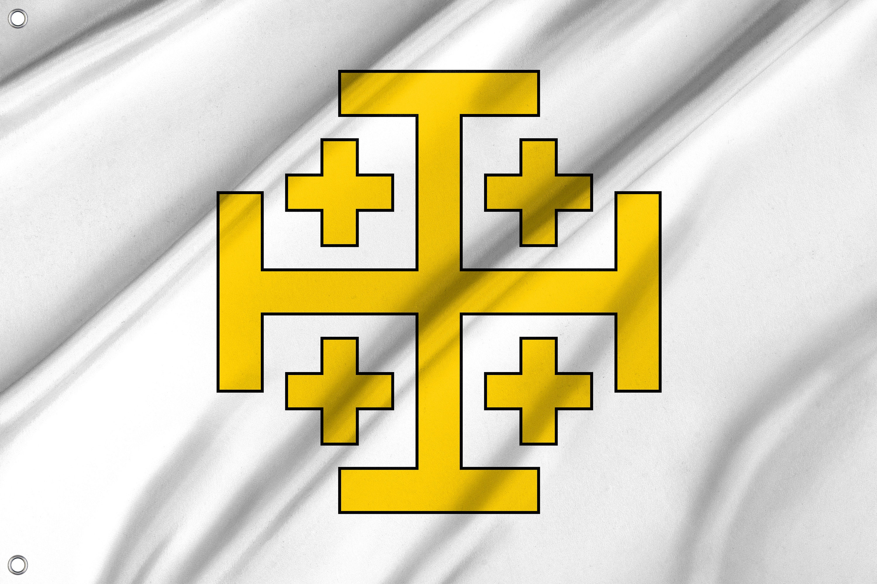 Kingdom of Jerusalem Flag, Patriotic Flags, Unique Design Print, Flags ...