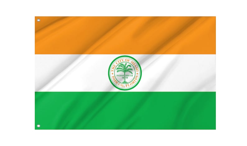 Miami, Florida Flag, Unique Design Print, Double Seams, Bright Colours ...