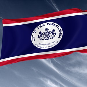 Erie, Pennsylvania Flag: Unique Design, Bright Colors (3x5ft) - Etsy
