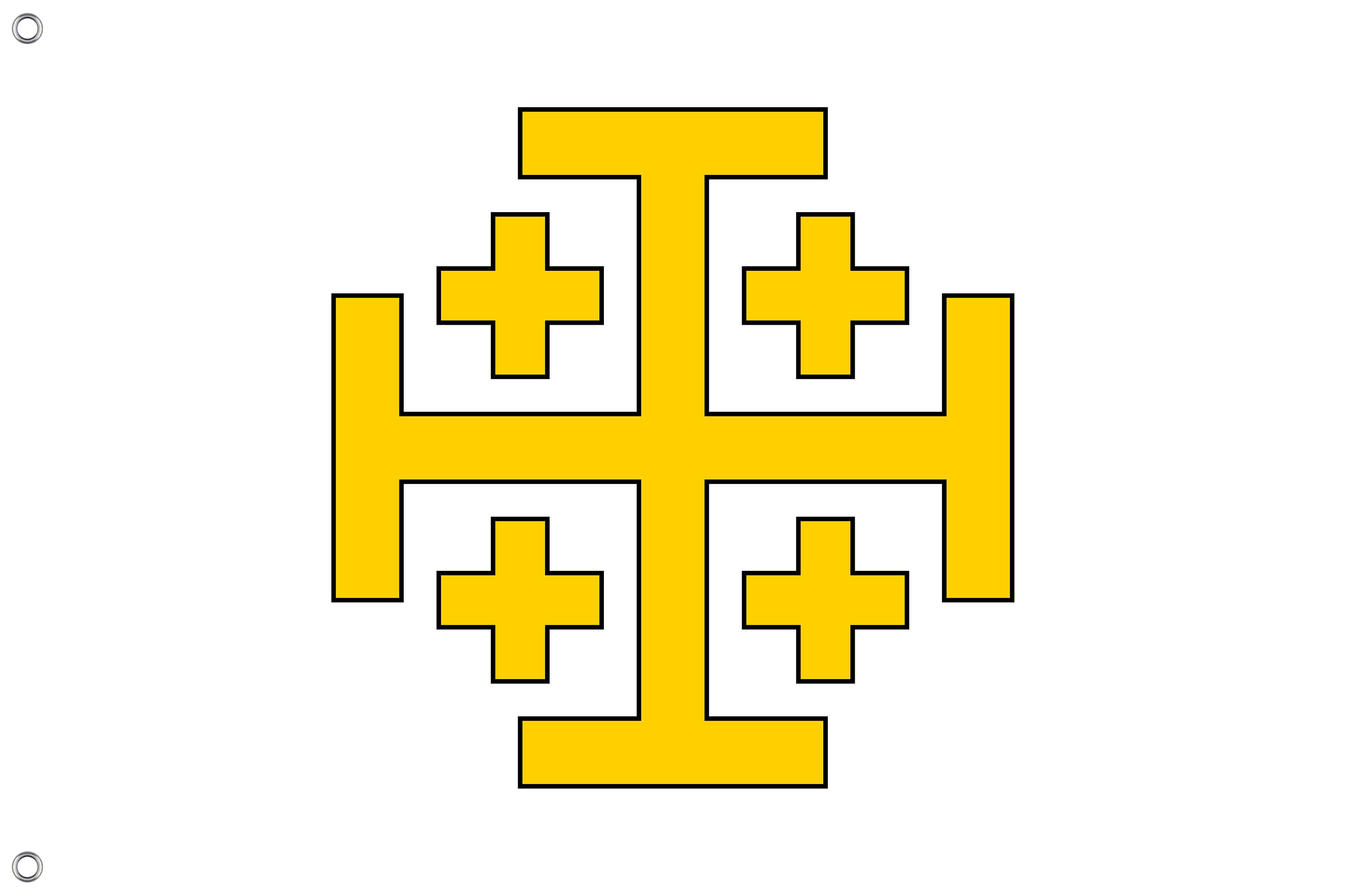 Kingdom of Jerusalem Flag, Patriotic Flags, Unique Design Print, Flags ...