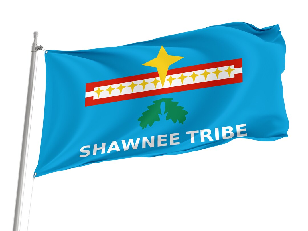 Shawnee Tribe of Oklahoma Flag, Unique Design Print, Double Seams ...
