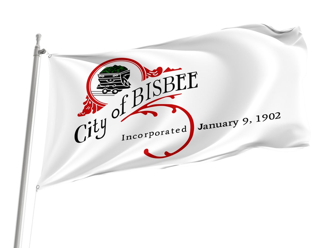 Bisbee, Arizona Flag, Unique Design Print, Double Seams, Bright Colours ...