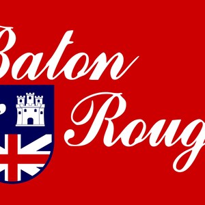 Baton Rouge, Louisiana Flag, Unique Design Print, Double Seams, Bright ...