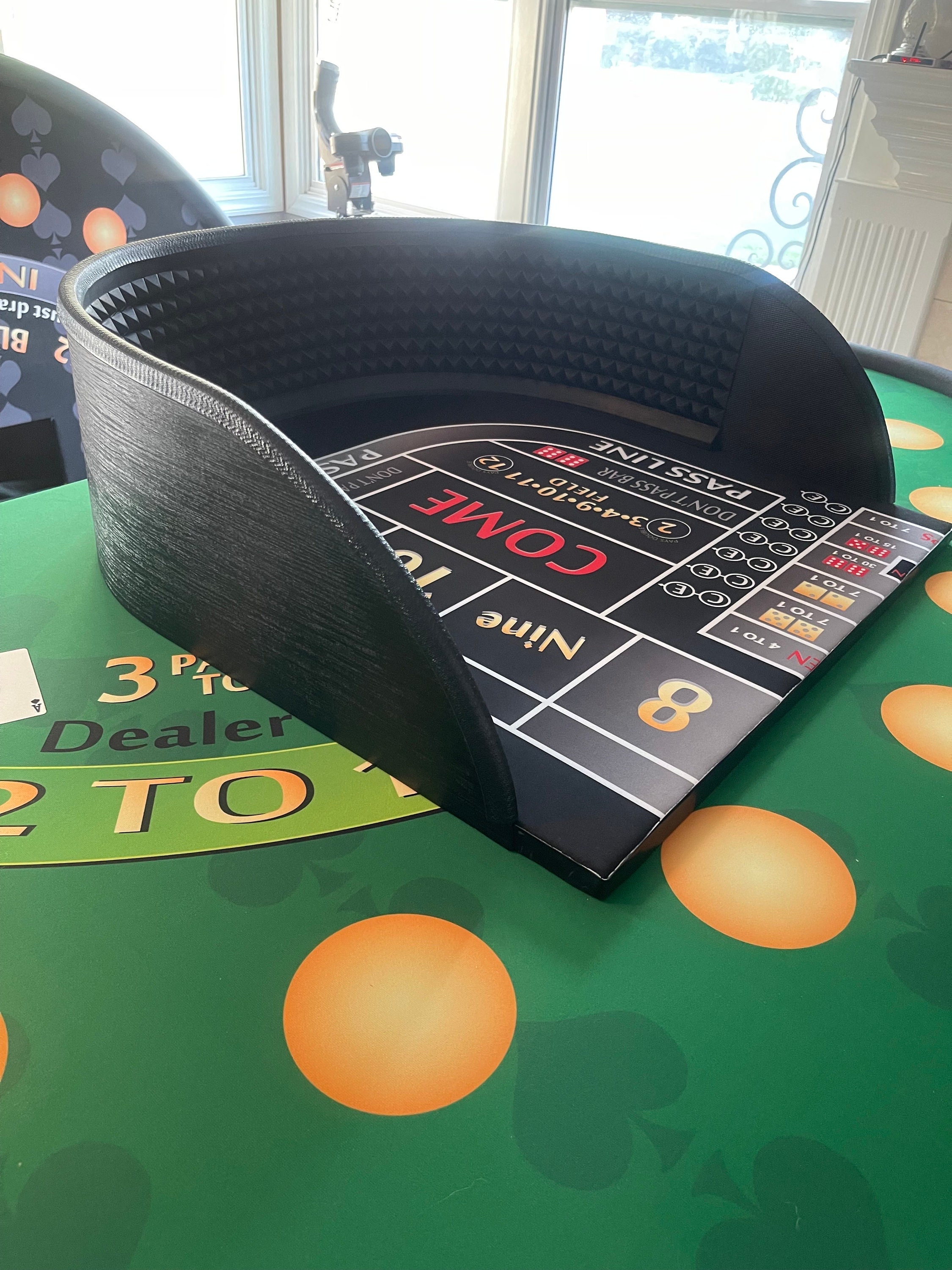 Craps Table Rig Black on Black PRACTICE TABLE With Vegas Style Layout ...