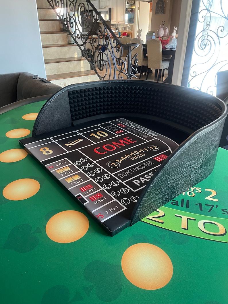 Craps Table Rig Black on Black PRACTICE TABLE With Vegas Style Layout ...