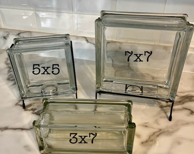 Custom Laser Etched Glass Block Gift for Home Personalizable Glass ...