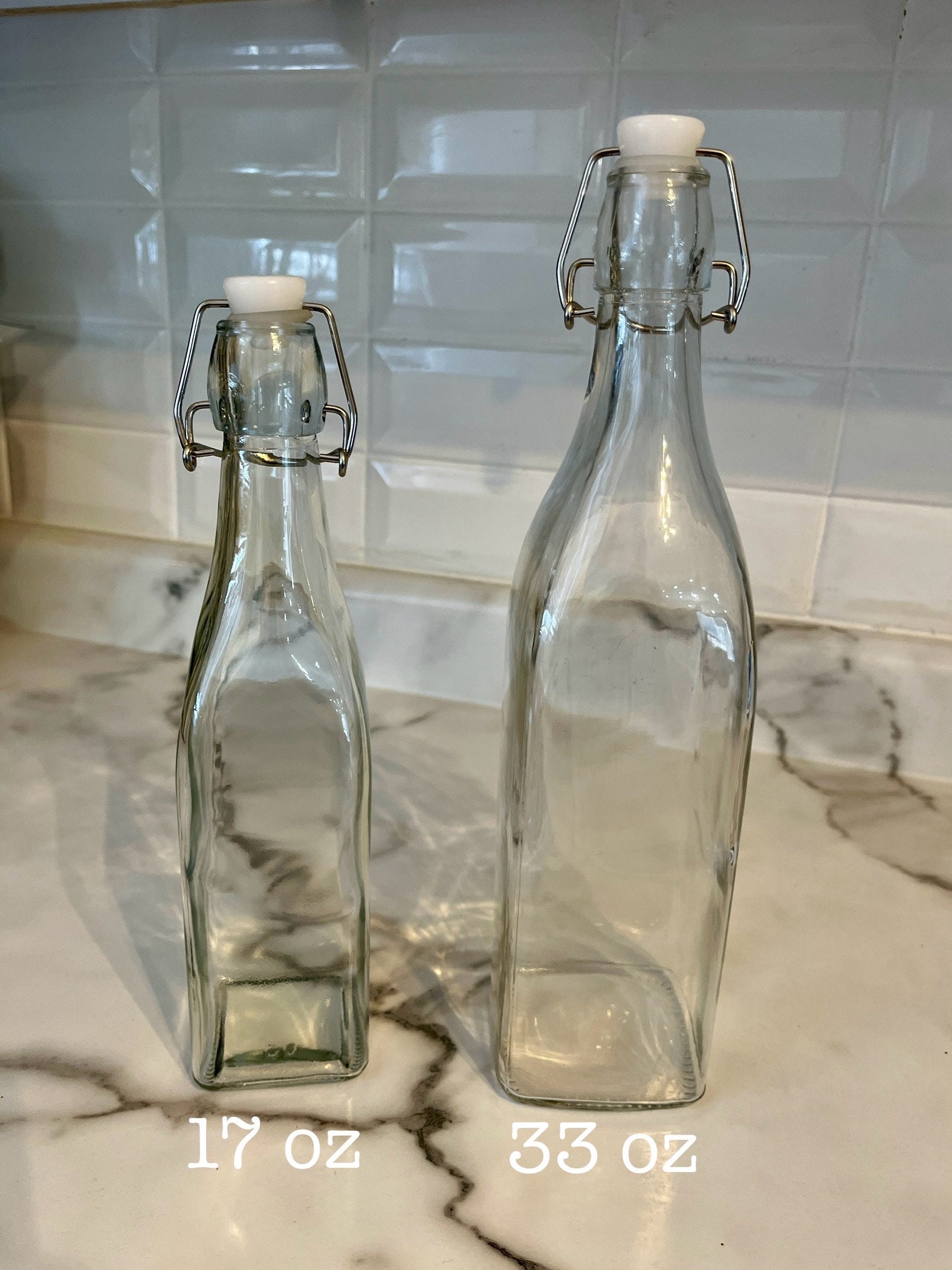 Personalized Swing Top Glass Bottle Custom Etched Flip Top Bottle ...