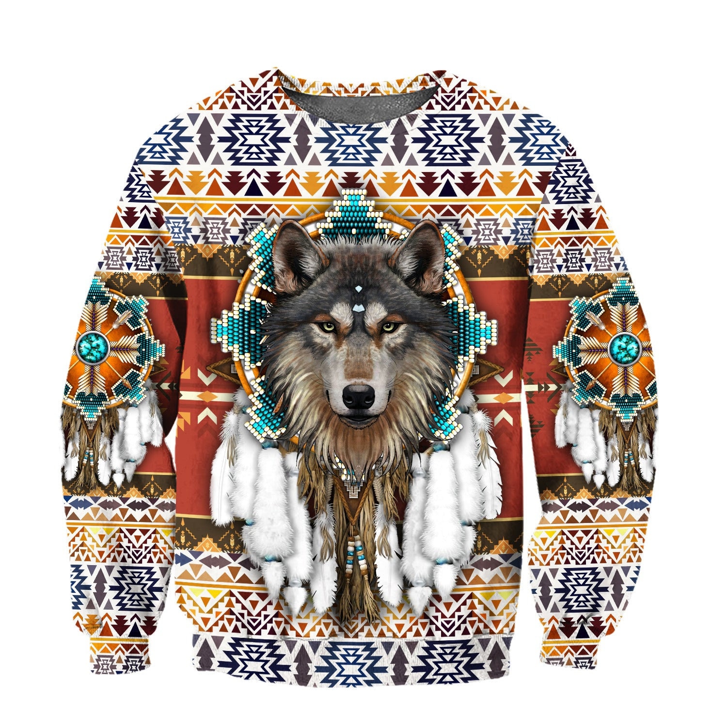 Wolf Native American 3D Sweatshirt, Native Indian Shirt, Native ...