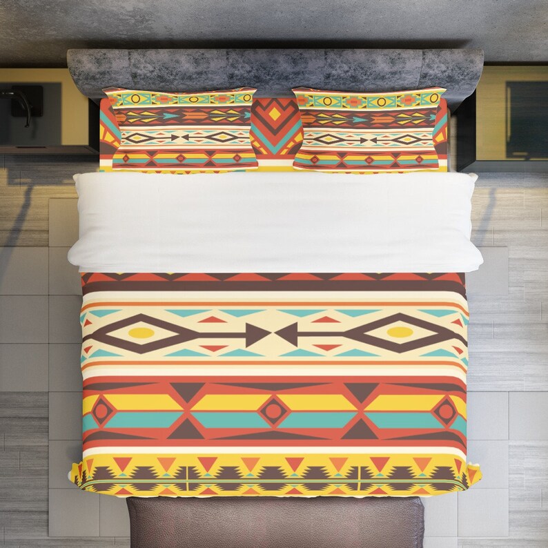 Native American Bedding, Tribal Bedding Set, Boho Bedding With Native ...