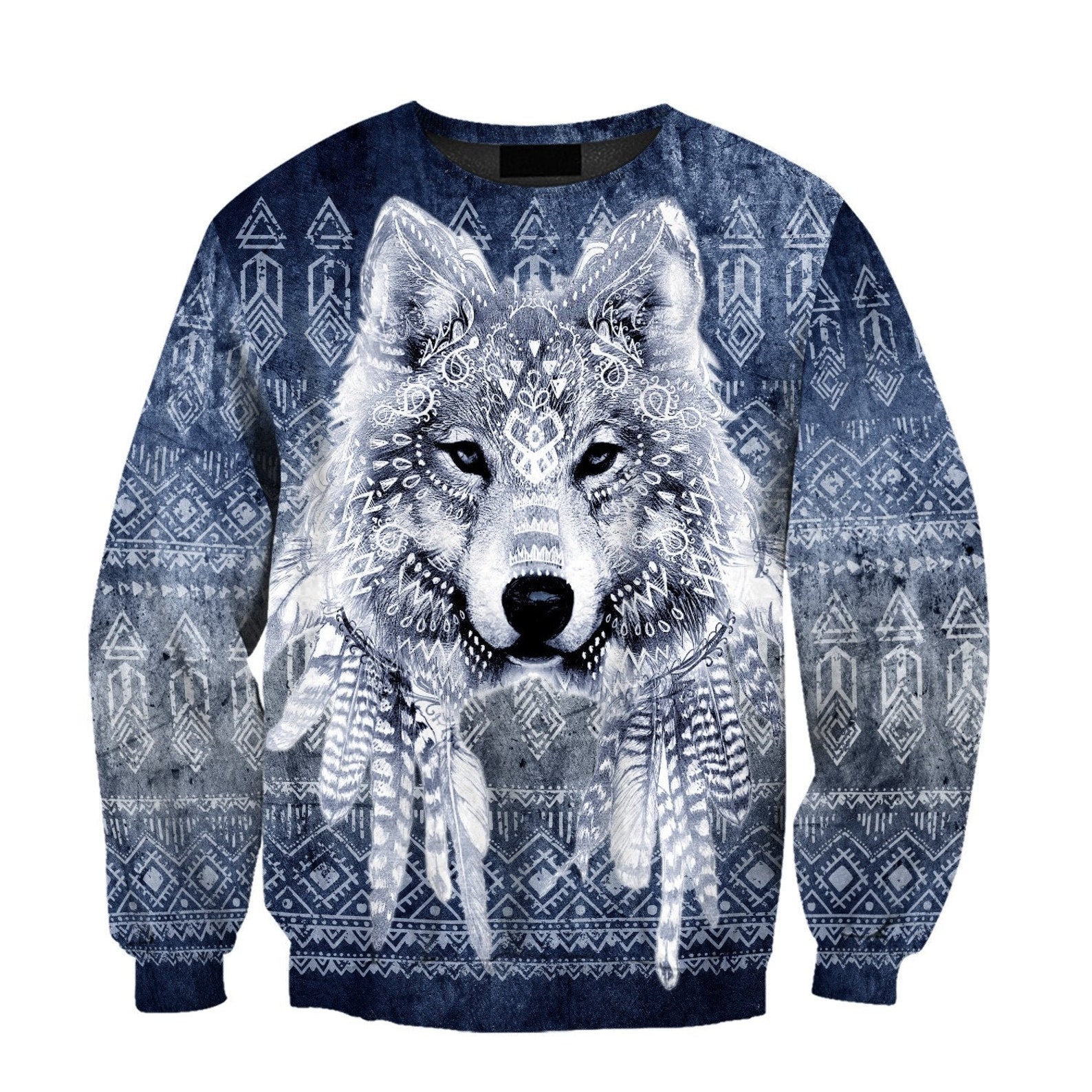Wolf Native American 3D Sweatshirt, Native Indian Shirt, Native ...