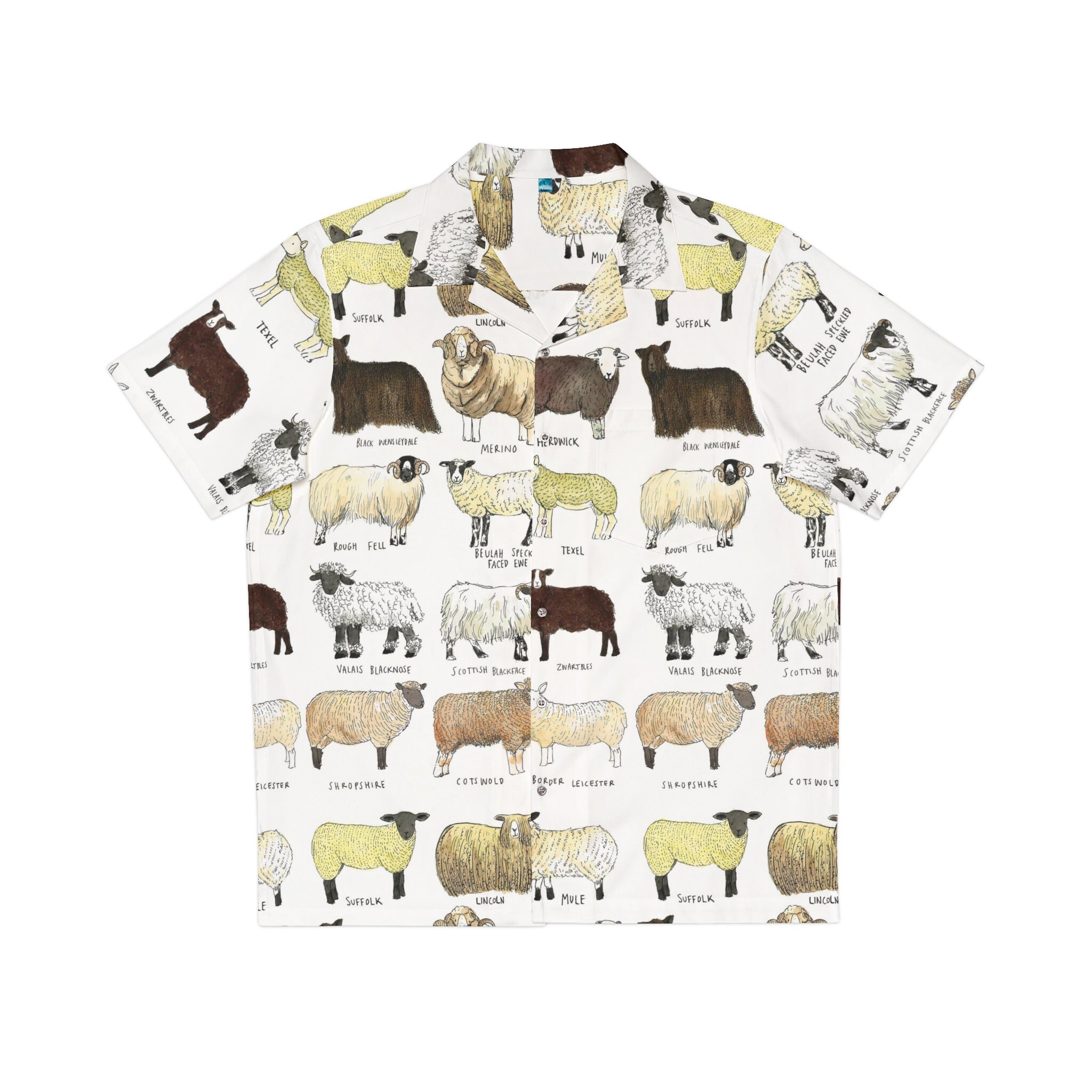 Breeds of Sheep Hawaiian Shirt, Sheep Lover Shirt, Breeds of Pig Summer ...