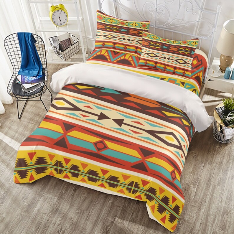 Native American Bedding, Tribal Bedding Set, Boho Bedding With Native ...