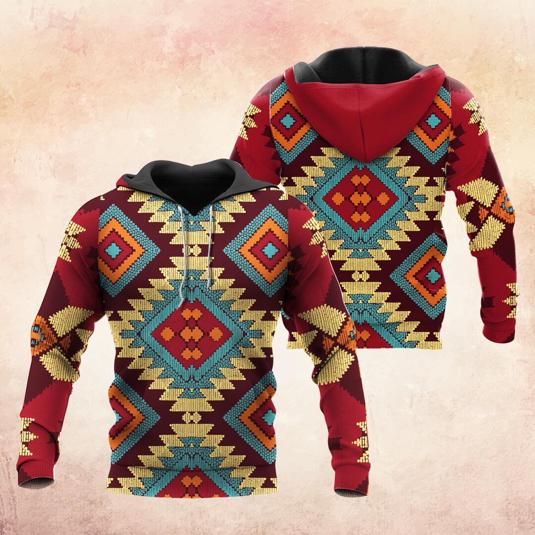 Tribal Folk Hoodie, Boho Hoodie - Native Clothing, Ethnic Hoodie - Etsy