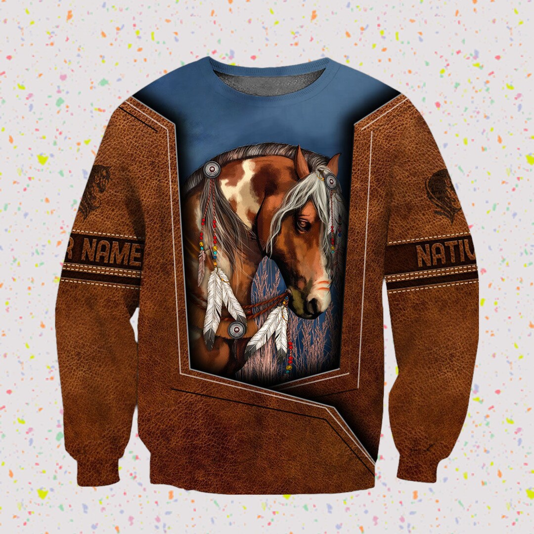 Native American Sweatshirt Native Horse Fashion Sweatshirt - Etsy