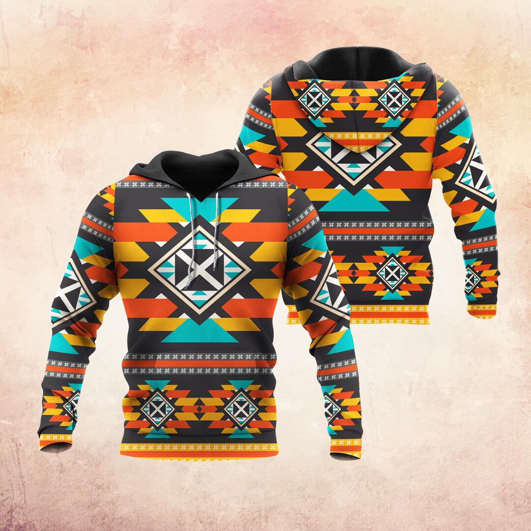 Personalized Aztec Tribal Hoodie, Mexican Long Sleeve Thicken Hoodie ...
