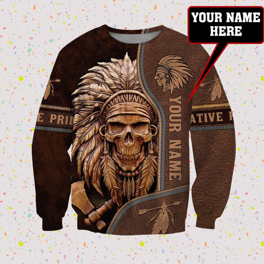 Native American Sweatshirt, Native Horse Fashion Sweatshirt, Harajuku ...