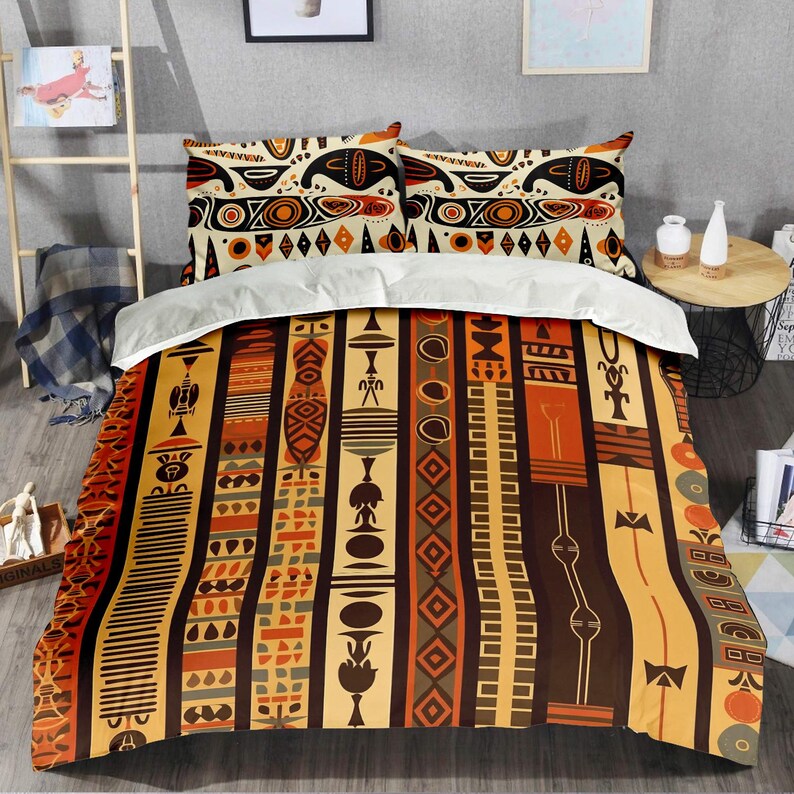 Natives Traditional Bedding Set, Indigenous-themed Bedding Set, African ...