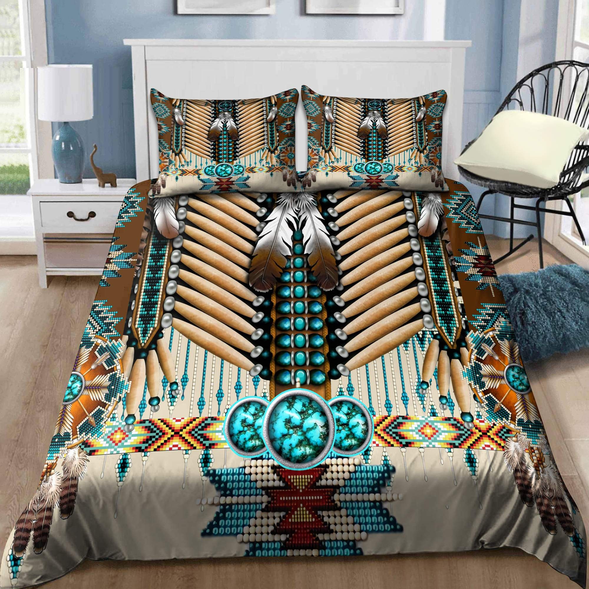 Natives Traditional Bedding Set, Indigenous-themed Bedding Set, Natives ...