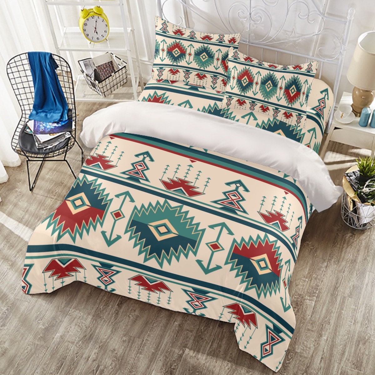 Native American Bedding Set Native African Duvet Cover Navajo Mexican Bedding Set Native Gifts Etsy UK