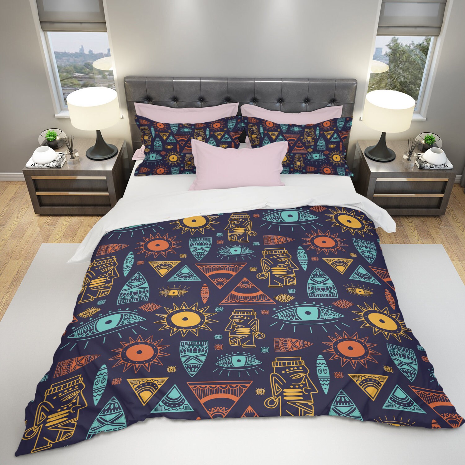 Native American Bedding Set, Native Art 3D Printed Bedding Cover ...
