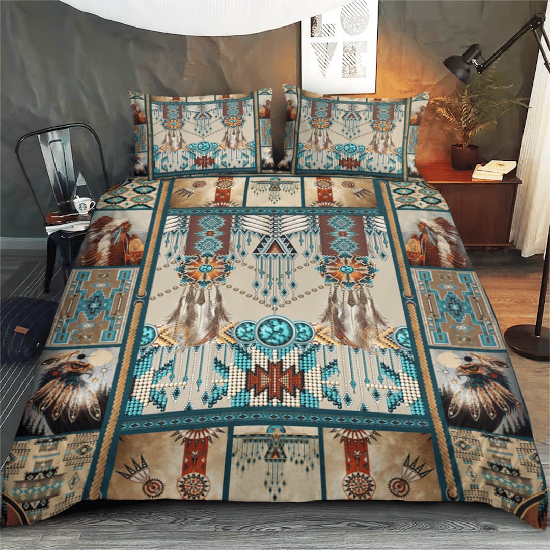 Natives Traditional Bedding Set, Indigenous-themed Bedding Set, Natives ...