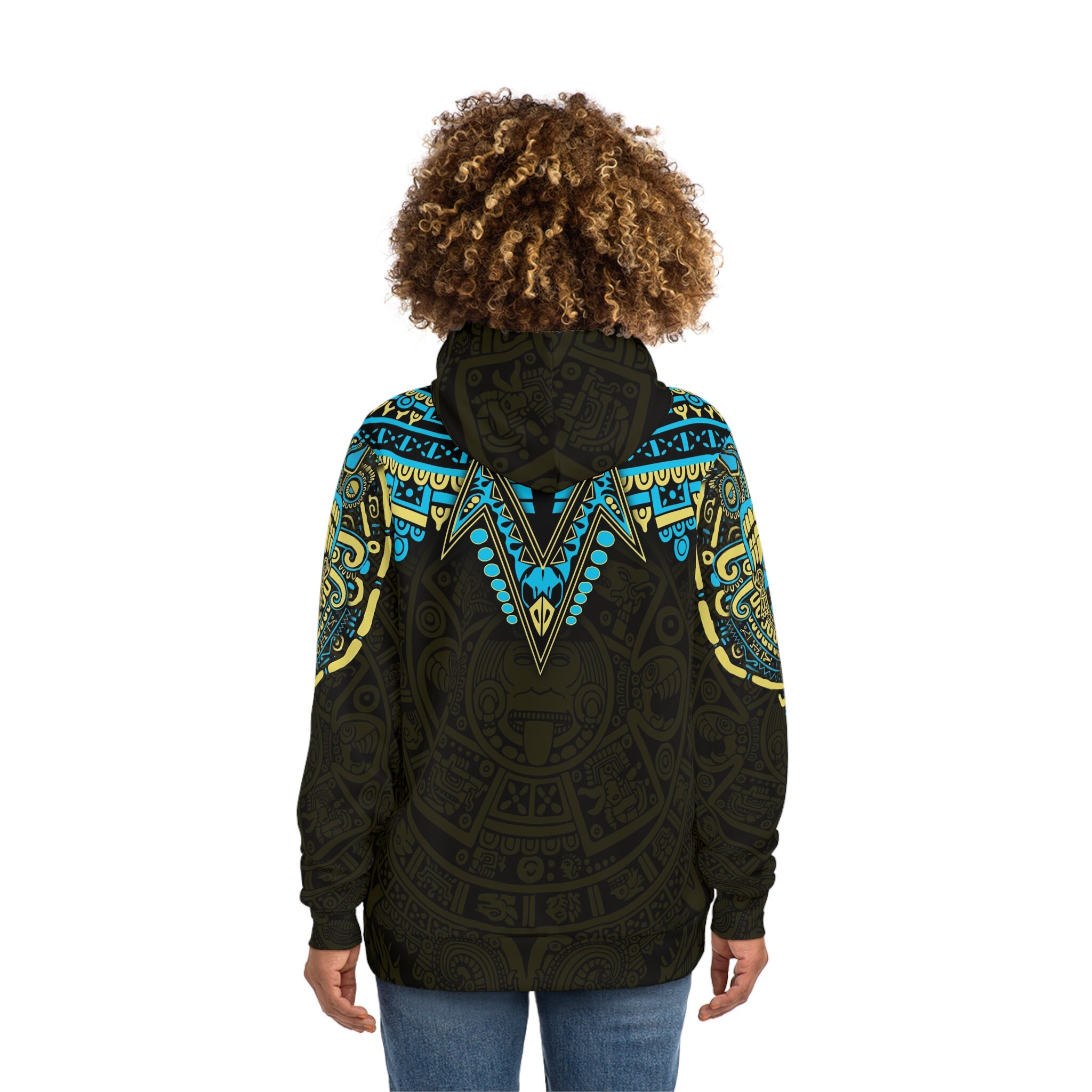 Aztec Calendar Hoodie – Tribal Fleece Sweatshirt, Unisex Native ...