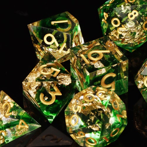 Rose Gold Foil Dnd Dice Set Dungeons and Dragons Dice - Etsy