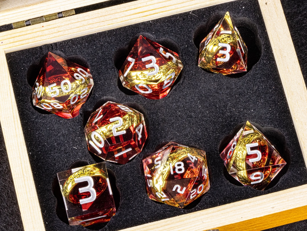New Rings Resin Dnd Dice Set , Handmade Resin Dice for Dungeons and ...