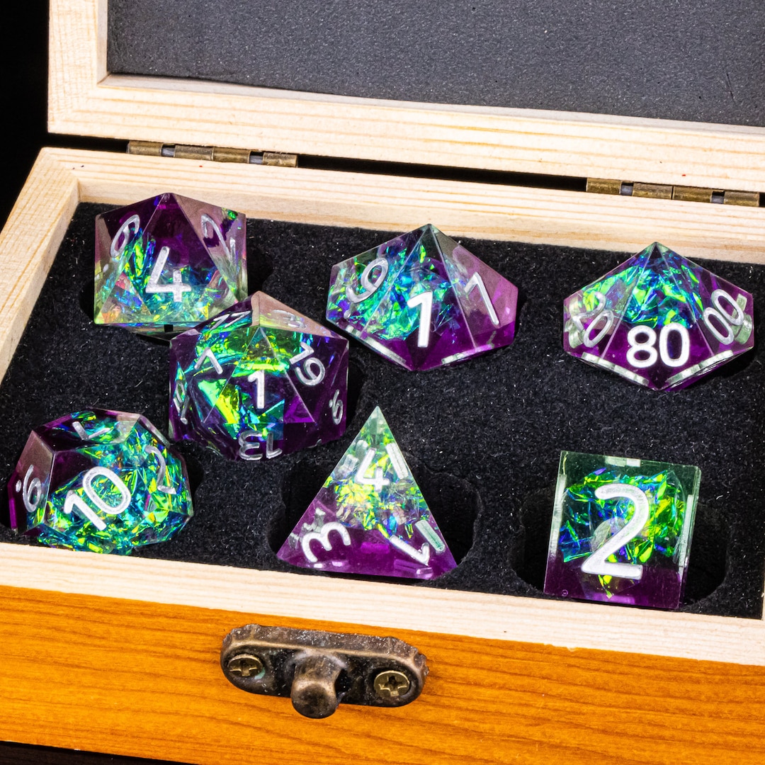 Purple Dice Set , Dnd Resin Dice for Role Playing Games Transparent ...