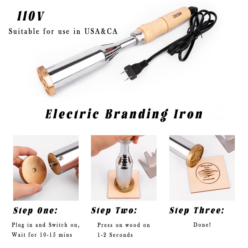 Customized Electric Branding Iron Stamp, Adjustable Temperature - Etsy