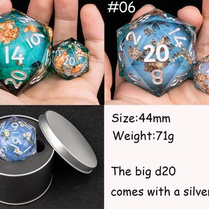 D20 Liquid Core Dice Blue Liquid Core D&d Dice Set Liquid Core Dnd Dice ...