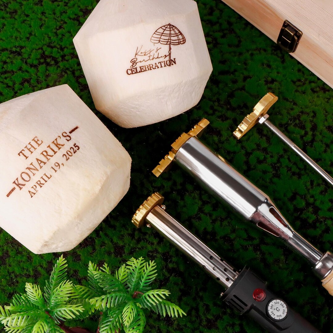 Custom Coconut Stamp for Wedding , Adjustable Temperature Electric ...
