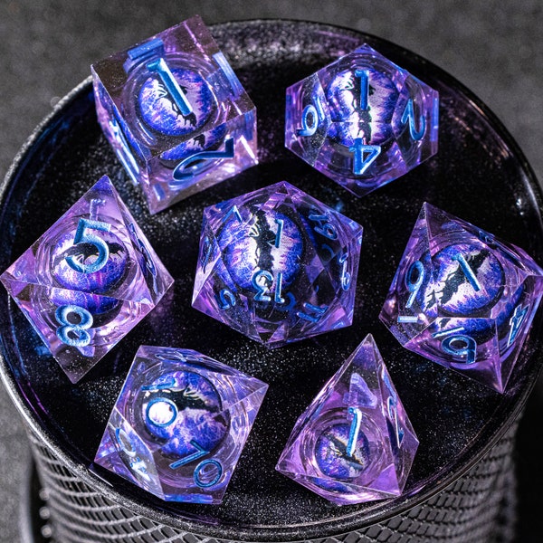Purple Dice Set - Etsy