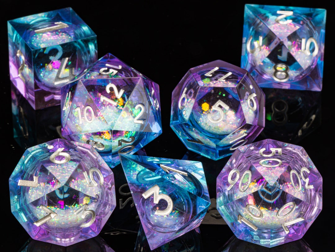 Liquid Core Dnd Dice Set Resin Liquid Core D&d Dice for Board Game ...