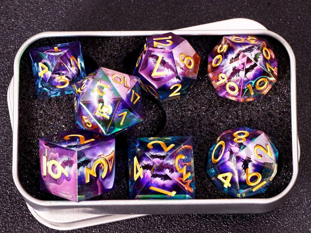 Lightning Beholder's Eye Liquid Core Dice Set for Role Playing Games ...
