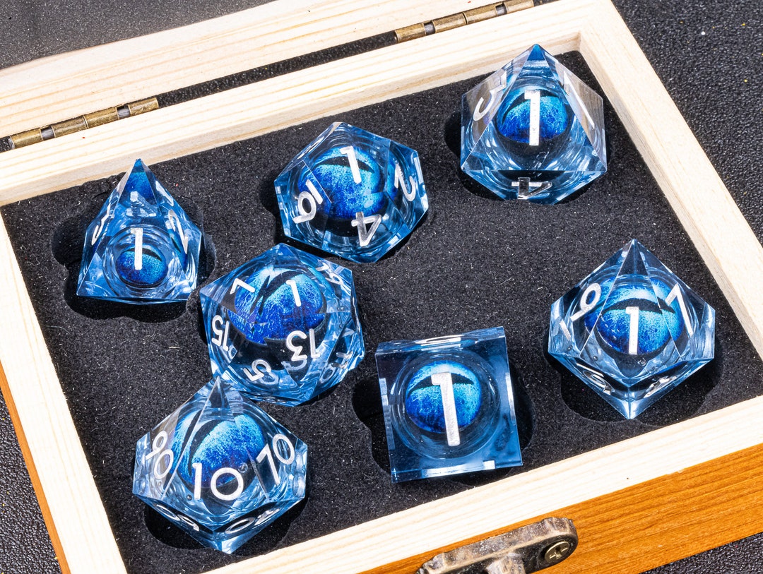 Dnd Dragon's Eye Dice Beholder's Eye Liquid Core Dice Set for Role ...