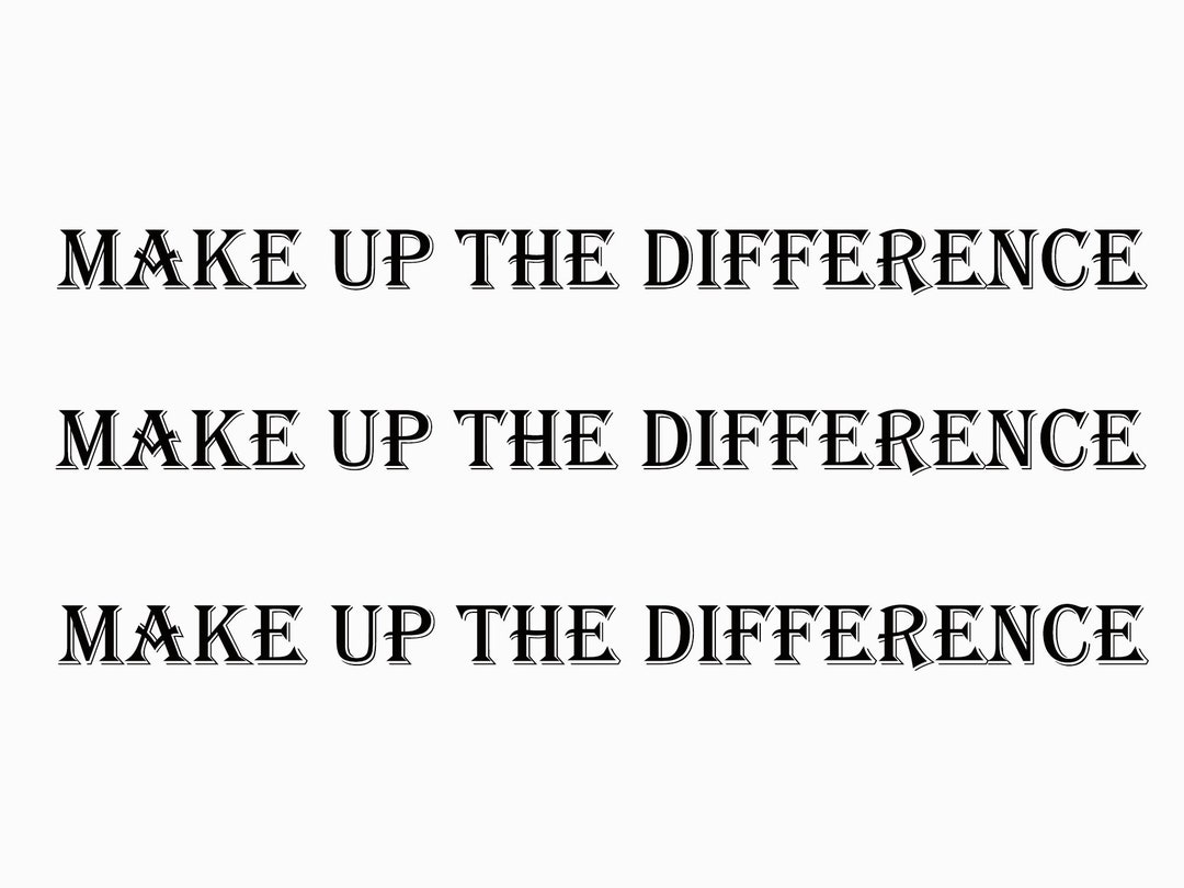 Make up the Difference - Etsy