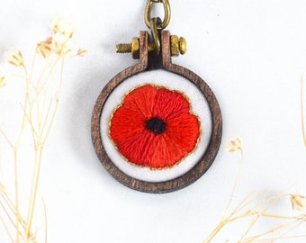 Red Poppy Keychain - Etsy