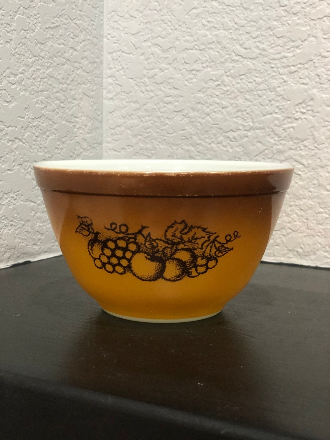 Vintage Brown Pyrex Old Orchard Mixing Bowl - Etsy