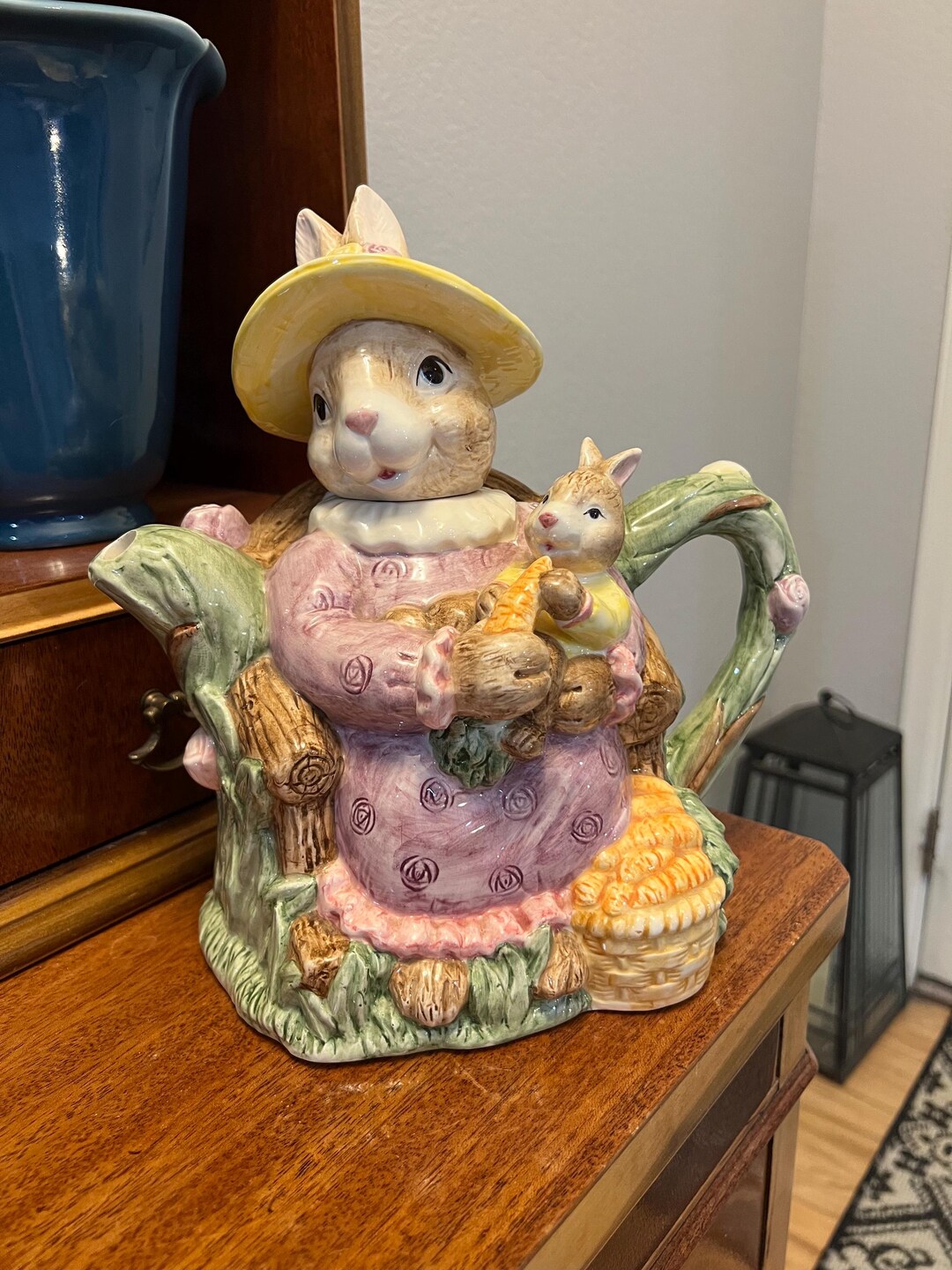 Fitz and Floyd Rabbit Teapot - Etsy