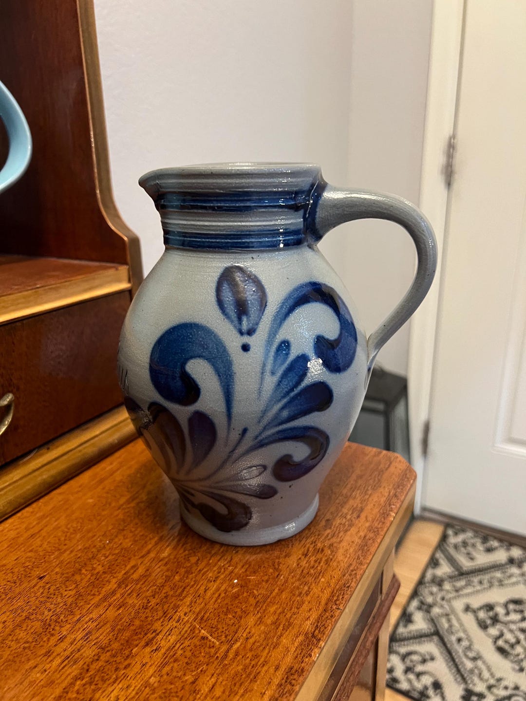 German Salt Glazed Pottery Handarbeit Pitcher - Etsy