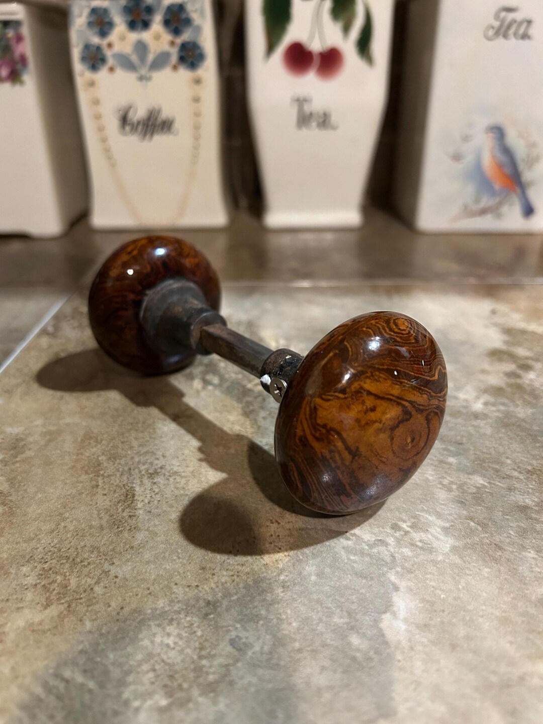 Vintage Bennington Style Door Knob & Spindle - Etsy